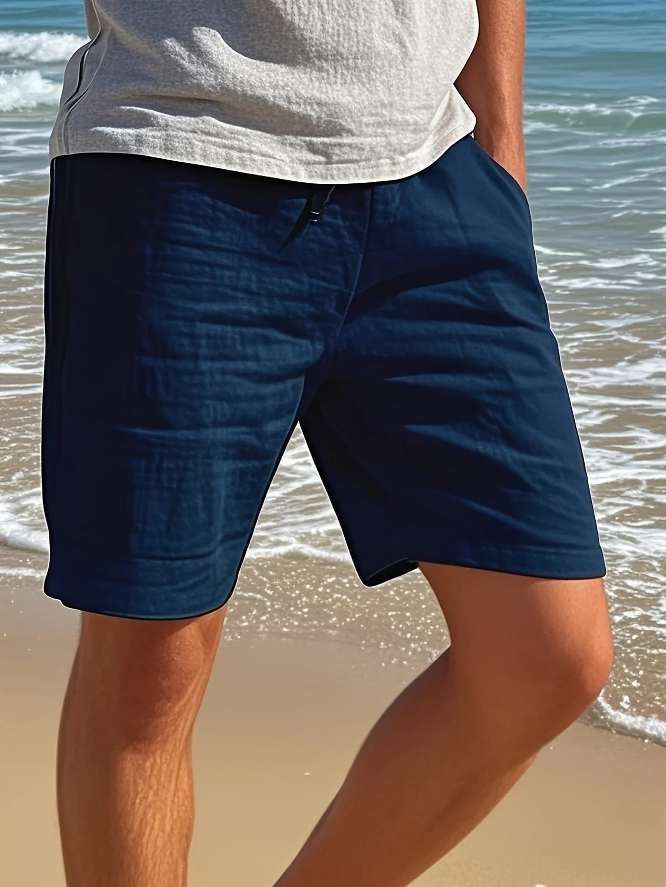 Callan - Casual Linen Shorts With Pocket – Moore-Oakland